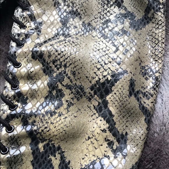 Shoes | Sexy Faux Snake Skin Print Boots | Poshmark